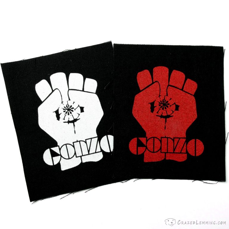 Gonzo Fist Symbol Canvas Sew-on Patch – Crazed Lemming Productions
